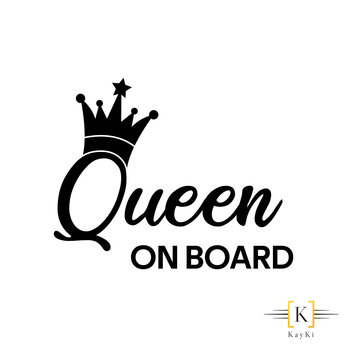 Stickers voiture - Queen on board – KayKi